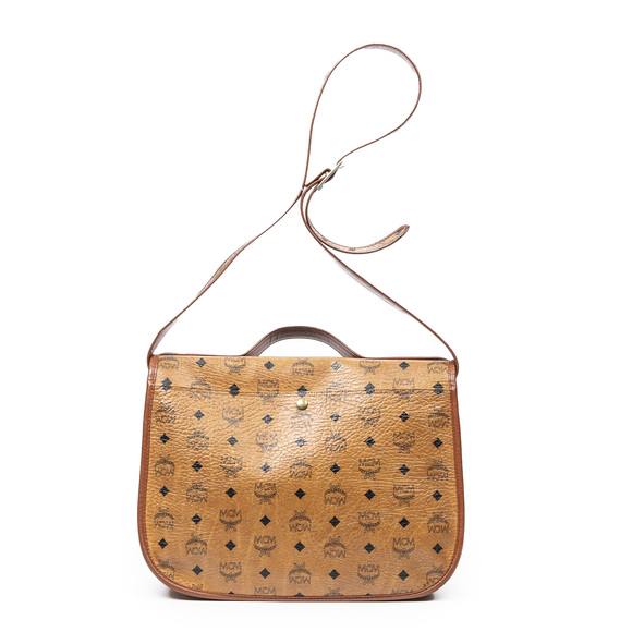 MCM | Bags | Mcm Messenger Envelope Flap In Cognac Visetos Coated ...